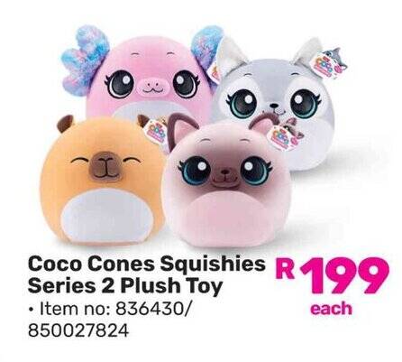 Coco Cones Squishies Series 2 Plush Toy offer at Game