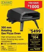 Cadac 300mm Rotating Gas Pizza Oven 850009605 offer at Builders Warehouse