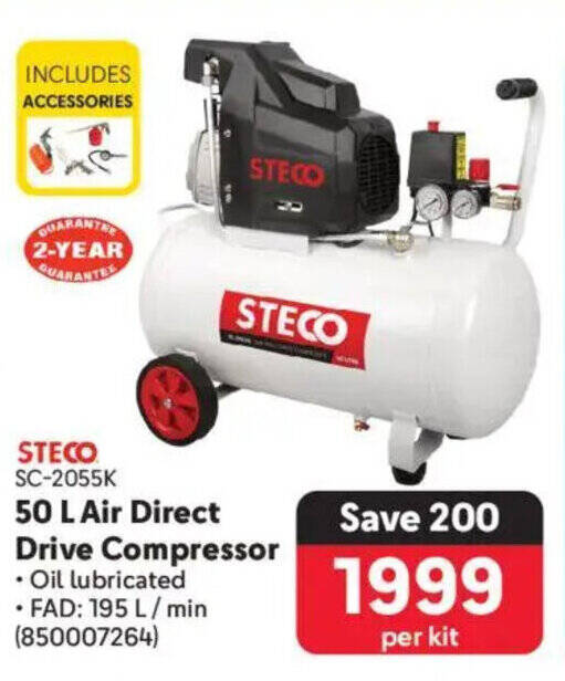 STECO Air Direct Drive Compressor offer at Makro