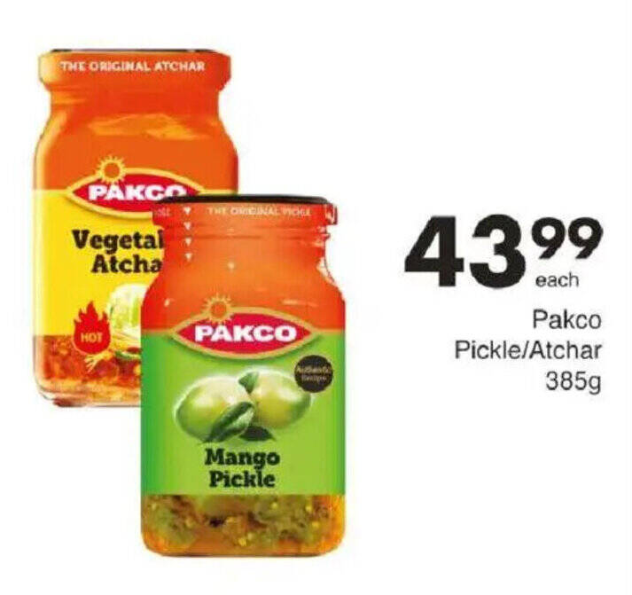 Pakco Pickle/ Atchar 385 g offer at Save Hyper