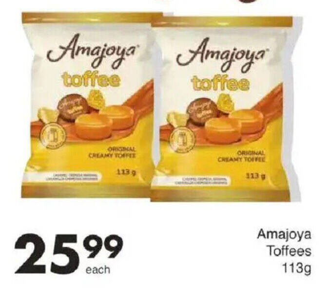 Amajoya Toffees 113 g offer at Save Hyper