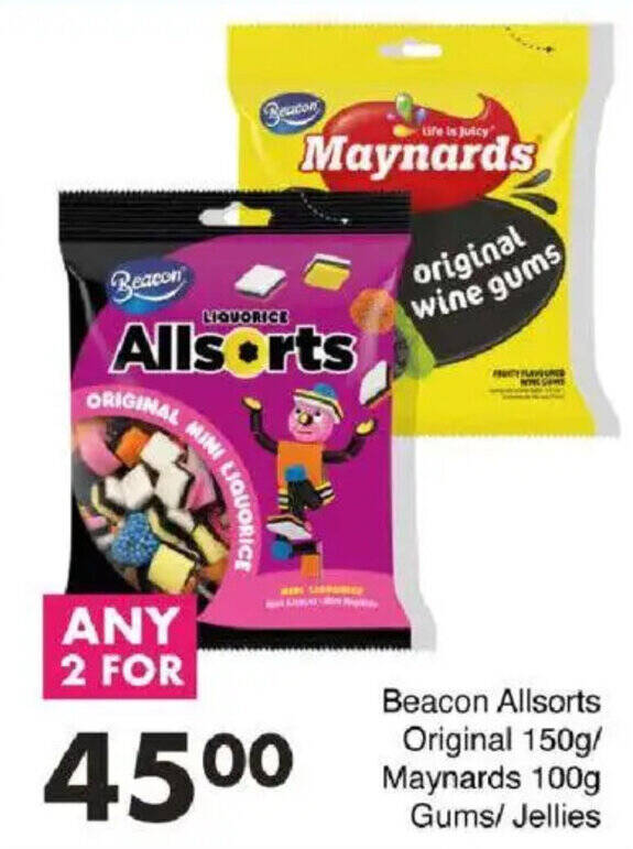 Beacon Allsorts Original/ Maynards Gums/ Jellies offer at Save Hyper