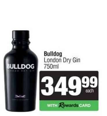 Bulldog London Dry Gin offer at Spar Tops