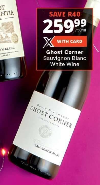 Ghost Corner Sauvignon Blanc White Wine offer at Checkers