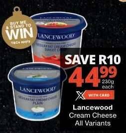Cream Cheese specials at Checkers – Dec 2025