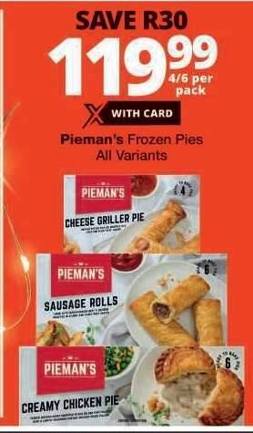 Pies specials at Checkers – Dec 2025