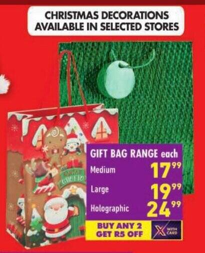 Gift bag specials at Shoprite – Dec 2025