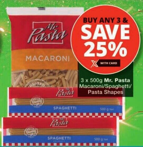 Pasta specials at Checkers – Dec 2025