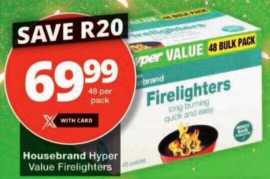 Housebrand Hyper Value Firelighters offer at Checkers
