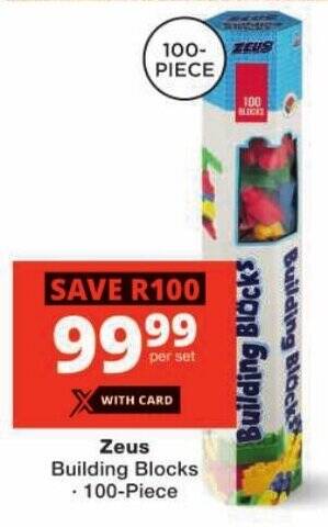 Zeus Building Blocks offer at Checkers