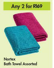 Nortex Bath Towel Assorted-For Any 2 offer at Game