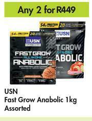 USN Fast Grow Anabolic Assorted-For Any 2 x 1Kg offer at Game