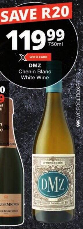 Chenin Blanc White Wine 750 ml offer at Checkers