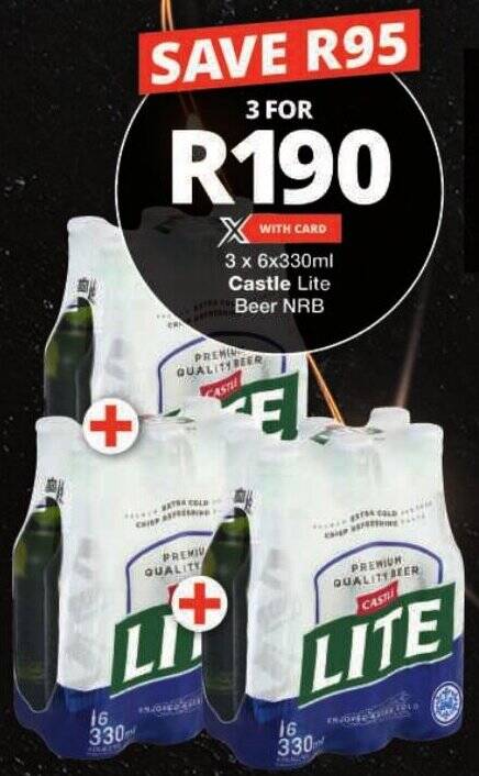 Castle Lite specials at Checkers – Dec 2025