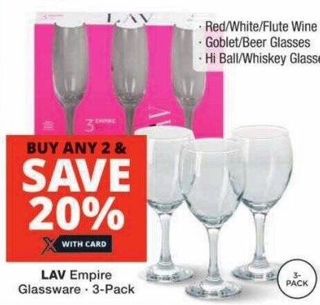 Glassware specials at Checkers – Dec 2025