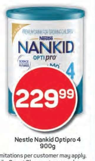 Nestle Nankid Optipro 4 900g offer at Pick n Pay