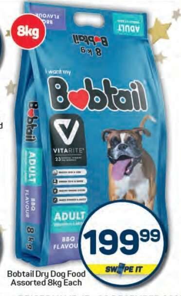 Bobtail Dry Dog Food Assorted 8kg offer at Pick n Pay
