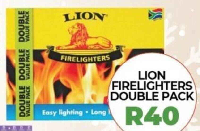 Lion firelighters double pack offer at 1UP