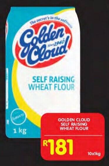 Golden cloud self raising wheat flour 10 x 1 kg offer at Shoprite