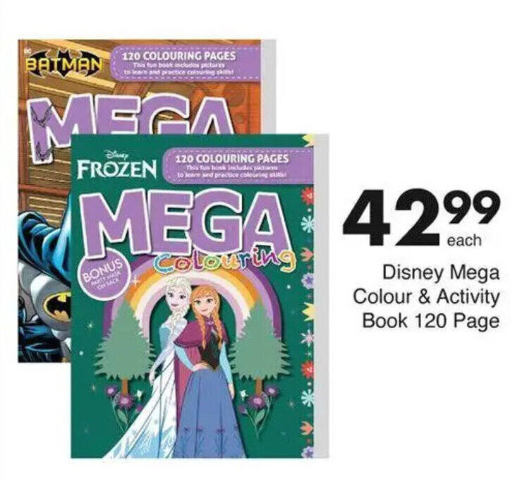 Disney Mega Colour & Activity Book 120 Page offer at Save