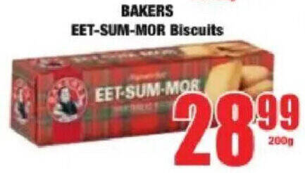 BAKERS EET-SUM-MOR Biscuits 200 g offer at Boxer