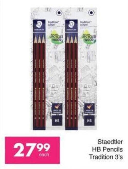 Staedtler HB Pencils Tradition 3's offer at Save Hyper