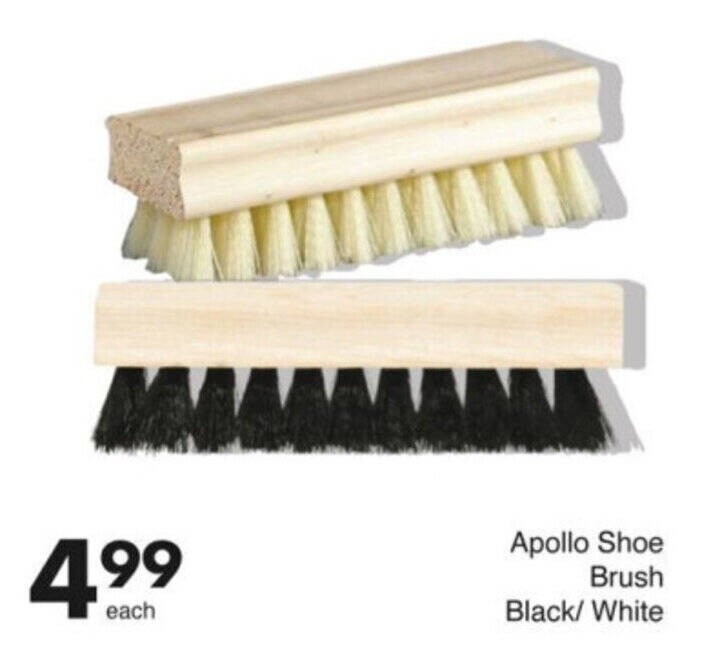 Apollo Shoe Brush Black/ White offer at Save Hyper