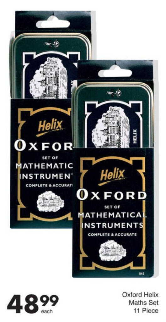 Oxford Helix Maths Set offer at Save Hyper
