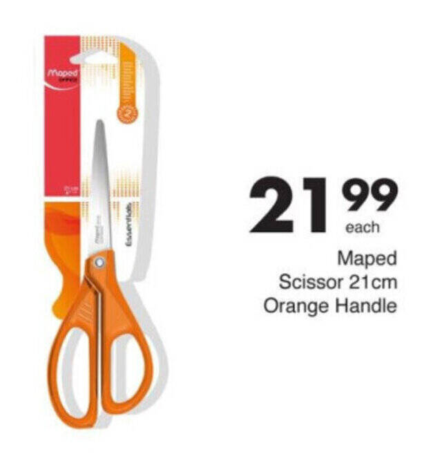 Maped Scissor Orange Handle offer at Save Hyper