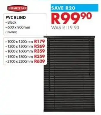 Homestar pvc blind offer at Chamberlain