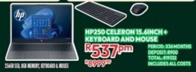 Hp 250 celeron 15.6 inch + keyboard and mouse offer at Best Home And ...