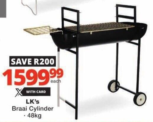 LK's Braai Cylinder offer at Checkers
