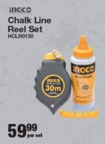 Ingco Chalk Line Reel Set offer at Musica