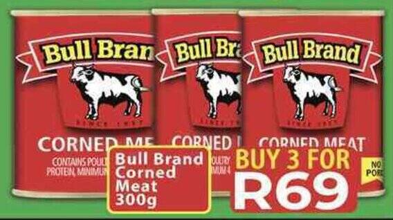 Bull Brand Corned Meat 3 x 300 g offer at Supa Store