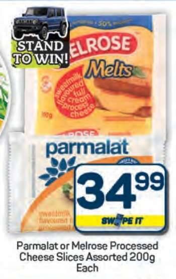 Parmalat or Melrose Processed Cheese Slices Assorted 200g Each offer at ...