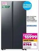 Samsung 564L Frost Free Side By Side Freezer/Fridge RS57DG4000B4FA ...