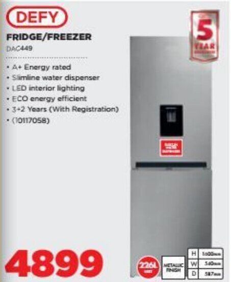 Defy Fridge/Freezer offer at HiFi Corp