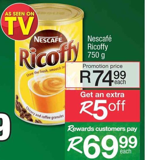 Nescafe Ricoffy 750 g offer at Spar