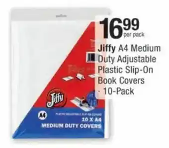 Jiffy A4 Medium Duty Adjustable Plastic Slip-On Book Covers offer at ...