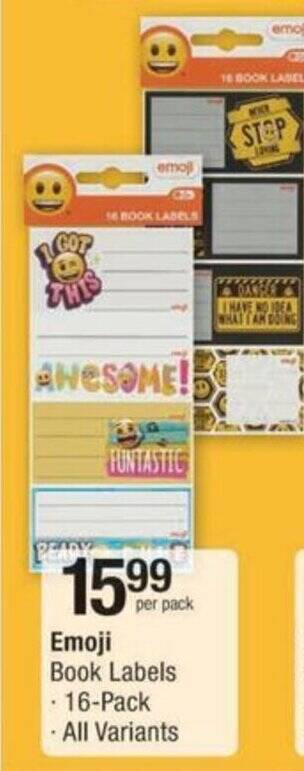 Emoji Book Labels offer at Checkers Hyper