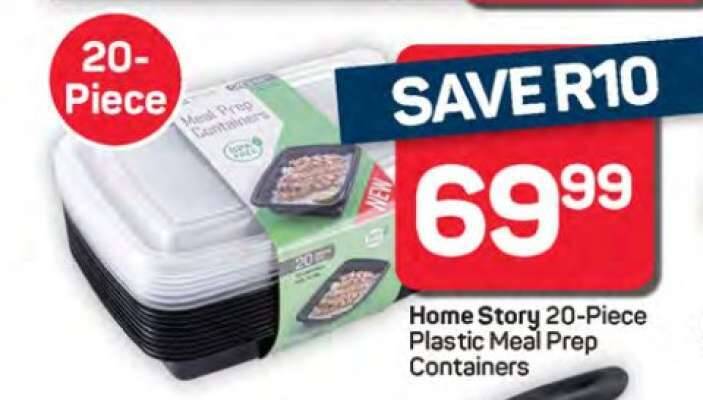 Home Story 20-Piece Plastic Meal Prep Containers offer at Pick n Pay ...