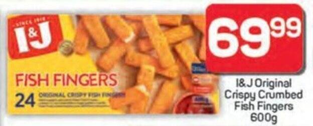 I&J Original Crispy Crumbed Fish Fingers 600 g offer at Pick n Pay ...