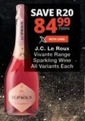 J.C. Le Roux Vivante Range Sparkling Wine All Variants 750 ml offer at ...
