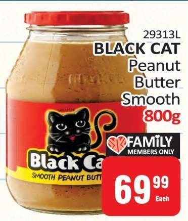 Black Cat Peanut Butter Smooth 800g offer at KitKat Cash and Carry