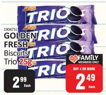 GOLDEN FRESH Biscuits Trio 25g offer at KitKat Cash and Carry