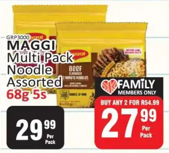 MAGGI Multi Pack Noodle Assorted 68g 5s offer at KitKat Cash and Carry