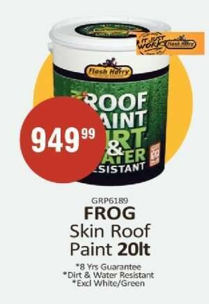 FROG Skin Roof Paint 20lt offer at KitKat Cash and Carry