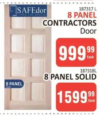 8 PANEL CONTRACTORS Door offer at KitKat Cash and Carry