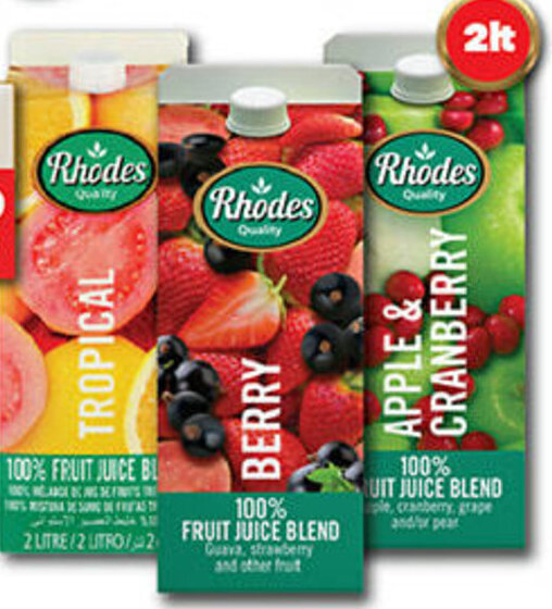 Rhodes Fruit Juices Assorted 2lt offer at Take 'n Pay
