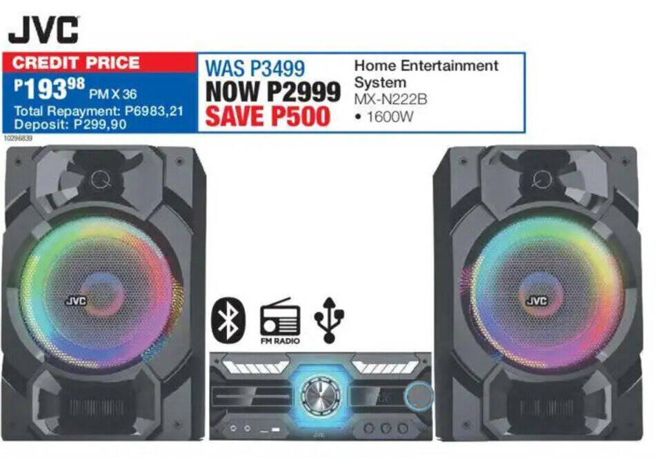 JVC Home Entertainment System offer at OK Furniture